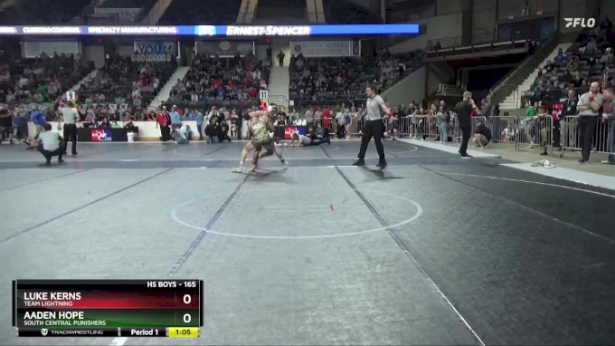 165 lbs Champ. Round 1 - Aaden Hope, South Central Punishers vs Luke ...
