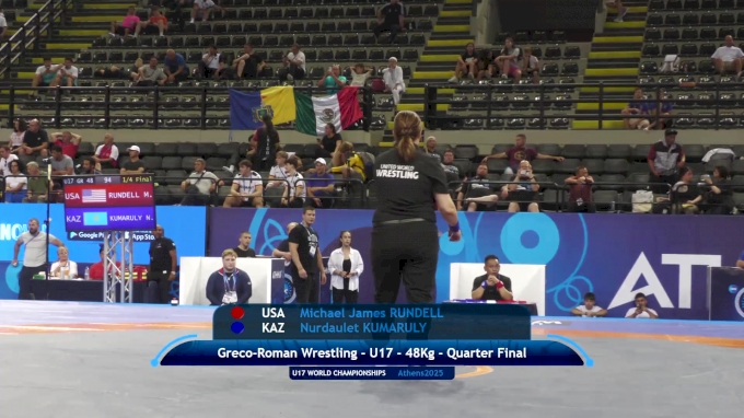 48 kg 1/4 Final - Michael Rundell, United States vs Nurdaulet Kumaruly ...