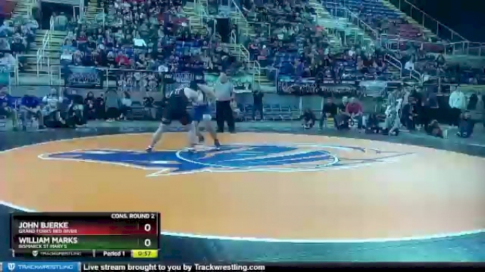 195 lbs Cons. Round 2 - John Bjerke, Grand Forks Red River vs William ...