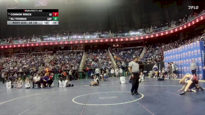 4A 138 lbs Cons. Round 2 - Connor Reece, Northwest Guilford High School ...