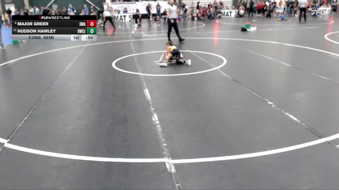 52 lbs Cons. Semi - Major Greer, Siouxland Wrestling Academy vs Hudson ...