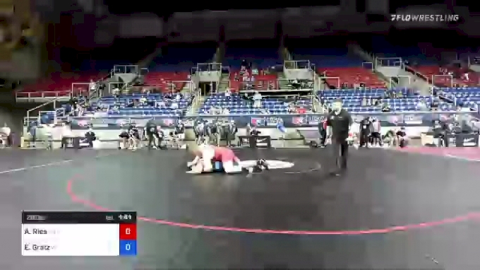 285 lbs Round Of 16 - Aaron Ries, Ohio vs Evan Gratz, Wisconsin