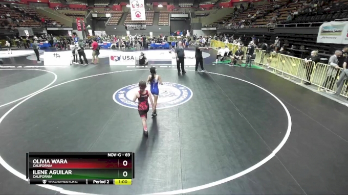 69 lbs 5th Place Match - Ilene Aguilar, California vs Olivia Wara ...