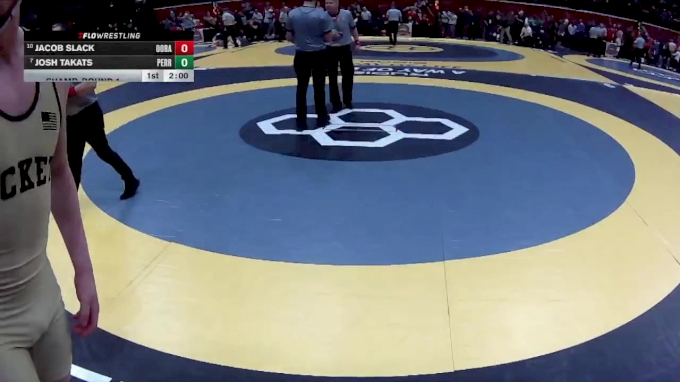 D1-190 lbs Champ. Round 1 - Josh Takats, Perrysburg vs Jacob Slack ...