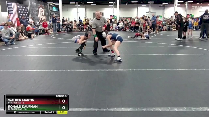 88 lbs Round 3 (4 Team) - Ronald Kaufman, FL Scorpions vs Walker Martin ...
