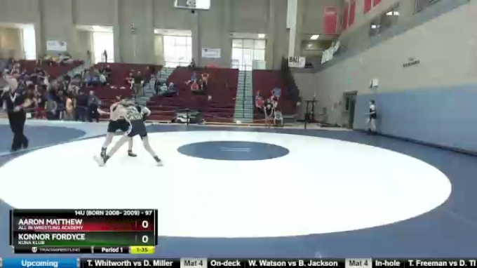 97 lbs Round 2 - Aaron Matthew, All In Wrestling Academy vs Konnor ...
