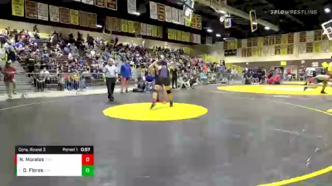 195 lbs Cons. Round 3 - Donovan Flores, Mission Viejo vs Noe Morales, Indio