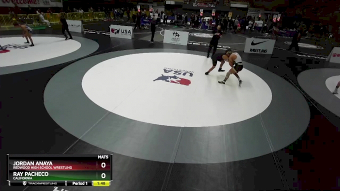 132 lbs Champ. Round 1 - Jordan Anaya, Redwood High School Wrestling vs ...