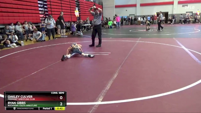 45 lbs Cons. Semi - Oakley Culver, Piedmont Wrestling Club vs Ryan ...