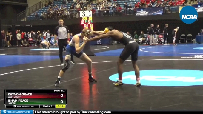 141 lbs Cons. Round 2 - Khyvon Grace, West Liberty vs Isham Peace, Lander