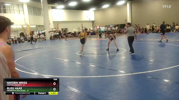 106 lbs Round 3 (10 Team) - Russ Haas, Monrovia Bulldogs vs Hayden ...