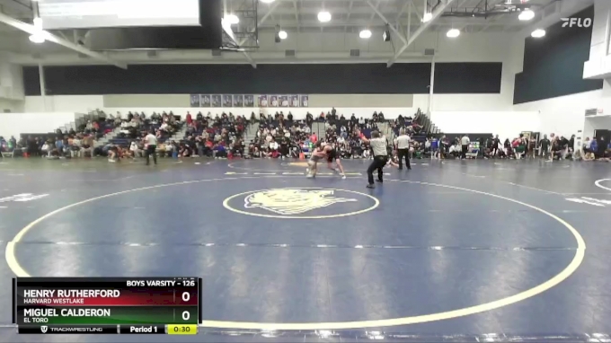 126 lbs Cons. Round 2 - Henry Rutherford, Harvard Westlake vs Miguel ...