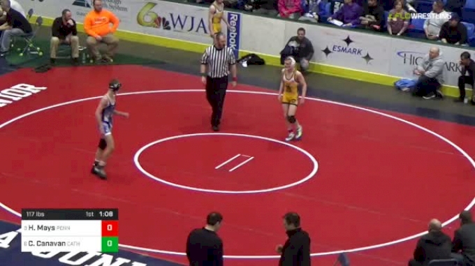 117 lbs Quarterfinal - Hunter Mays, Pennsbury vs Caleb Canavan ...