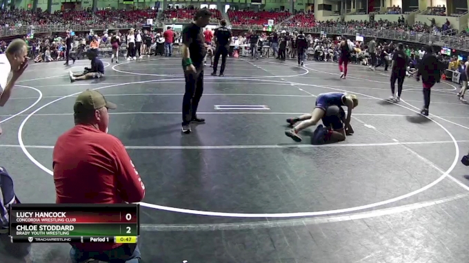 82 lbs Cons. Semi - Chloe Stoddard, Brady Youth Wrestling vs Lucy ...