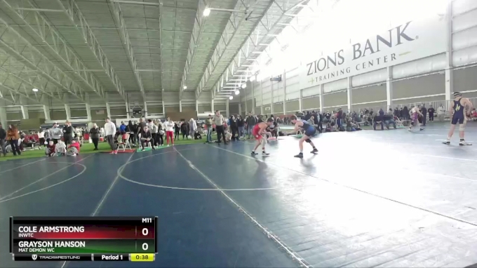 120 lbs Cons. Round 5 - Grayson Hanson, Mat Demon WC vs Cole Armstrong ...