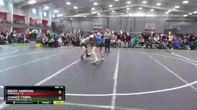 182 lbs Cross Bracket (8 Team) - Brody Sampson, Iowa Black vs Chance ...