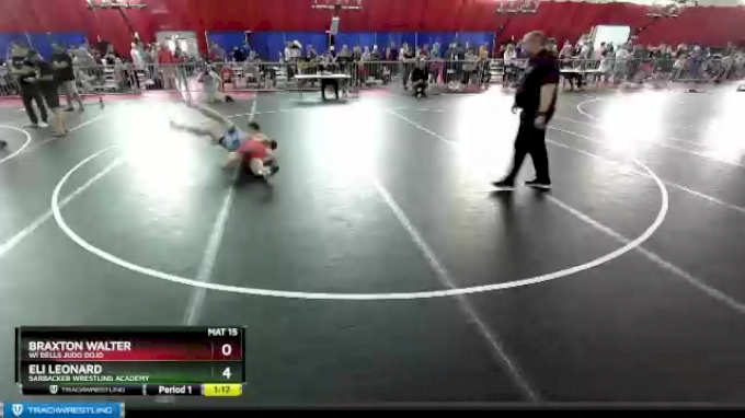 145 lbs Semifinal - Braxton Walter, WI Dells Judo Dojo vs Eli Leonard ...