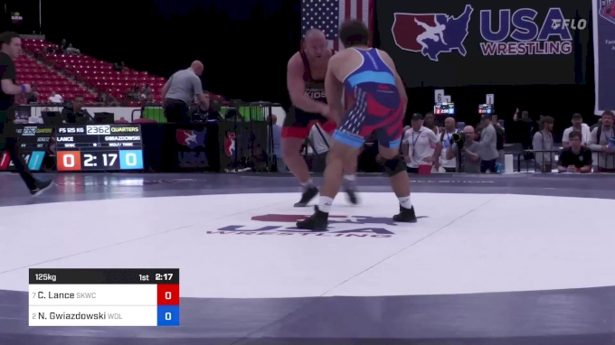 125 kg Quarters - Christian Lance, Sunkist Kids Wrestling Club vs Nick ...