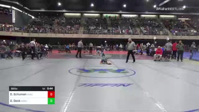 66 lbs Quarterfinal - Dominic Schuman, Honesdale vs Dylan Deck, Horsham