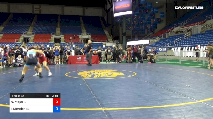 100 lbs Rnd Of 32 - Natalie Majer, Illinois vs Isabella Morales, Washington
