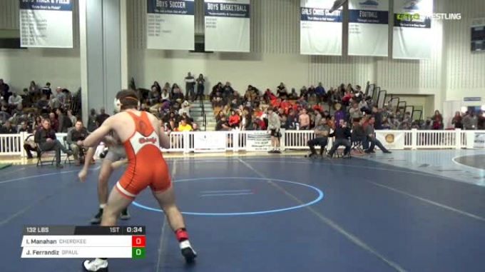 132 lbs Consi of 16 #2 - Ian Manahan, Cherokee vs Joe Ferrandiz, Depaul