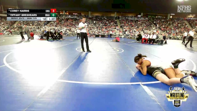 G6A-135 lbs 1st Place Match - Tiffany Breshears, BROKEN ARROW (Girls ...