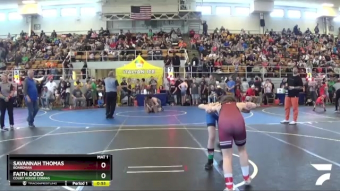 110 lbs Cons. Round 3 - Faith Dodd, Court House Cobras vs Savannah ...