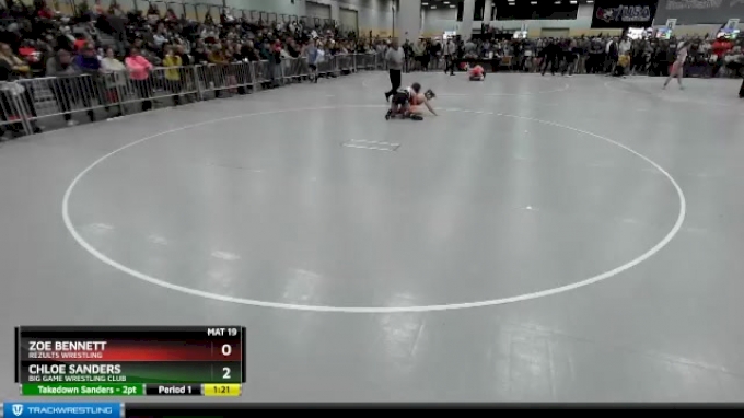 130 lbs Champ. Round 3 - Chloe Sanders, Big Game Wrestling Club vs Zoe ...