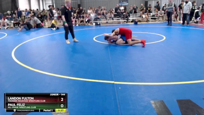 144 lbs Cons. Semi - Paul Feliz, All-Phase Wrestling Club vs Landon ...