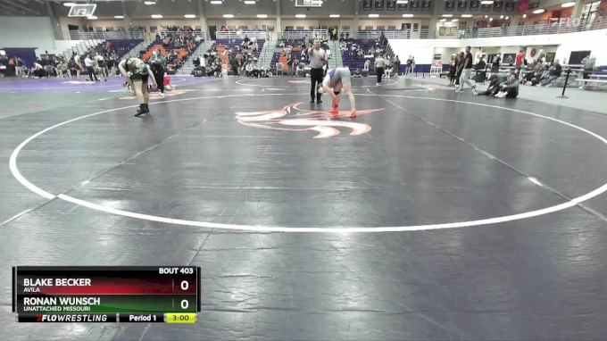 197 lbs Cons. Round 5 - Blake Becker, Avila vs Ronan Wunsch, Unattached ...