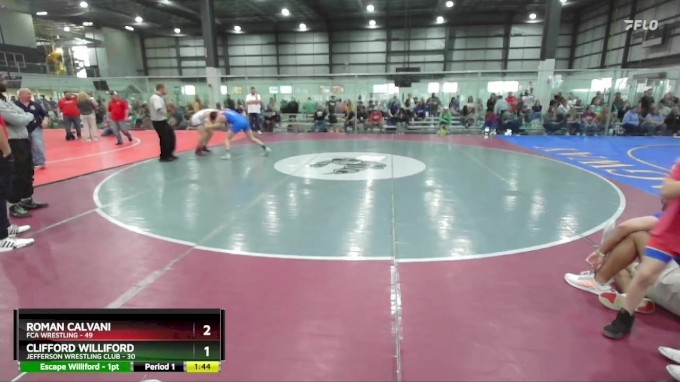 180 lbs Round 3 (6 Team) - Roman Calvani, FCA WRESTLING vs Clifford ...