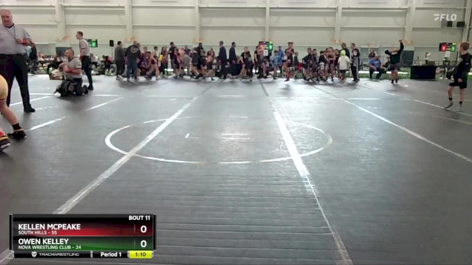 130 lbs Round 4 (6 Team) - Kellen McPeake, South Hills vs Owen Kelley ...