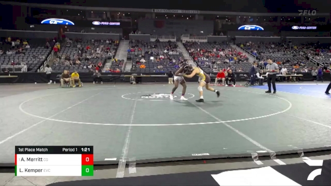160 lbs 1st Place Match - Andre Merritt, Center Grove vs Luke Kemper ...