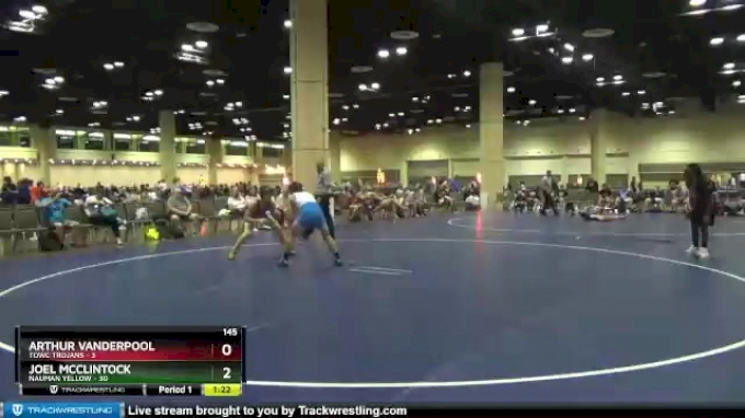 145 lbs Round 4 (8 Team) - Joel Mcclintock, Nauman Yellow vs Arthur ...