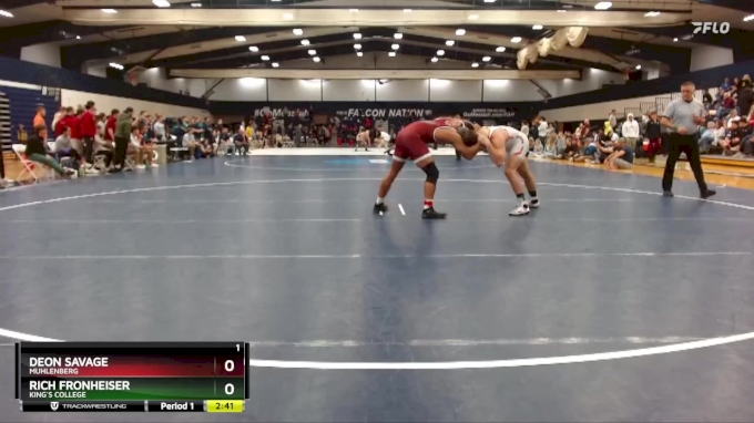 197 lbs Cons. Round 5 - Rich Fronheiser, King`s College vs Deon Savage ...