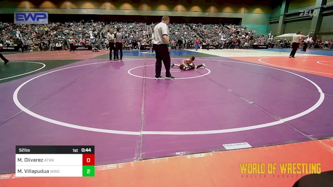 52 lbs Consi Of 16 #2 - Mason Olivarez, Atwater Wrestling vs Maximus ...