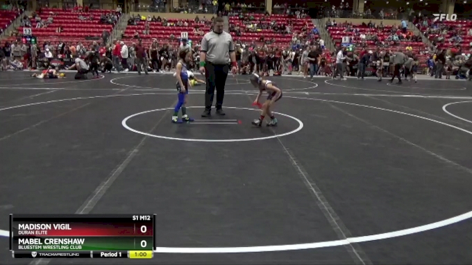 50 lbs Quarterfinal - Madison Vigil, Duran Elite vs Mabel Crenshaw ...