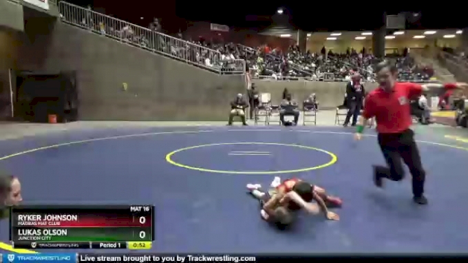 53 lbs Cons. Round 2 - Lukas Olson, Junction City vs Ryker Johnson ...