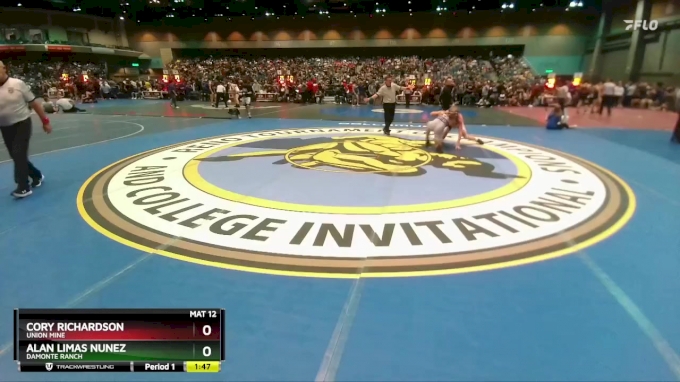 157 lbs Champ. Round 1 - Cory Richardson, Union Mine vs Alan Limas ...