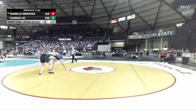 Girls 4A 235 lbs Cons. Round 2 - Hannah Lei, Spanaway Lake (Girls) vs ...
