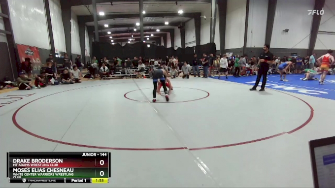 144 lbs Champ. Round 1 - Moses Elias Chesneau, White Center Warriors Wrestling Club vs Drake ...