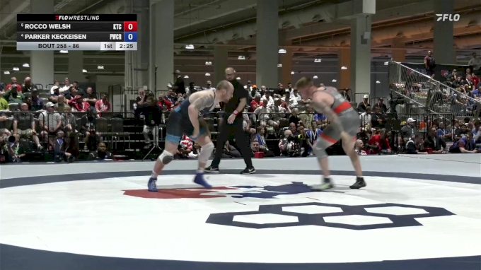 86 lbs Quarters - Rocco Welsh, KD Training Center vs Parker Keckeisen ...