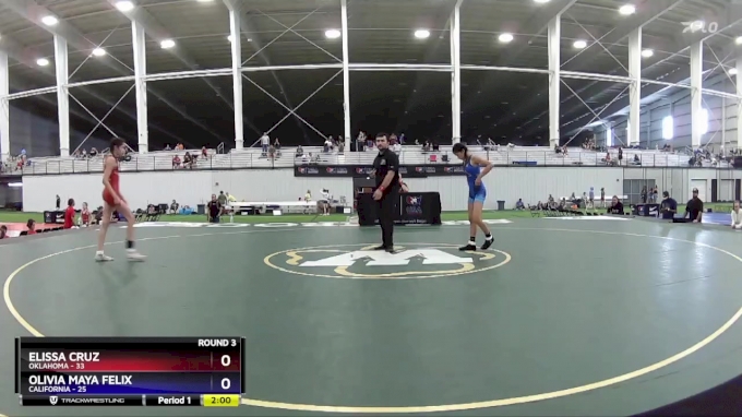 87 lbs Round 3 (6 Team) - Elissa Cruz, Oklahoma vs Olivia Maya Felix ...