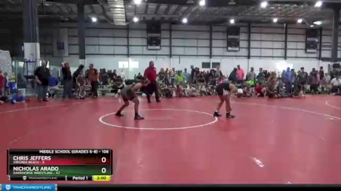 106 lbs Cons. Round 2 - Nicholas Arado, Darkhorse Wrestling vs Chris ...