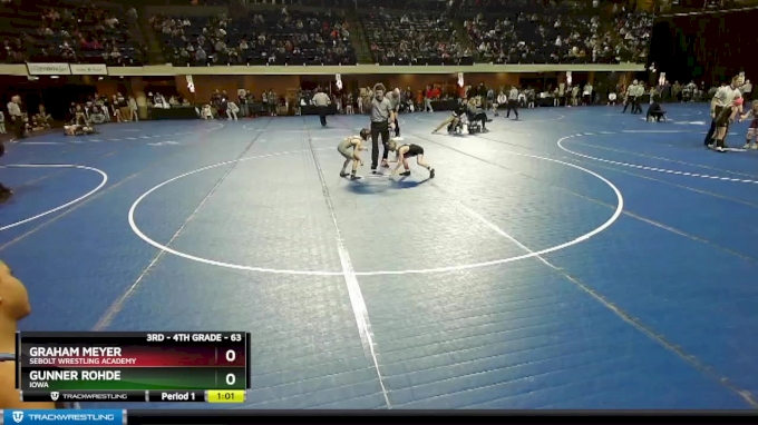 63 lbs Cons. Round 3 - Gunner Rohde, Iowa vs Graham Meyer, Sebolt ...