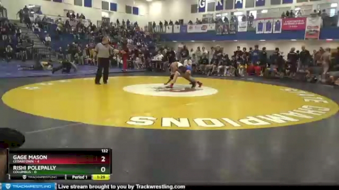 132 lbs Semis & 1st Wb (8 Team) - Rishi Polepally, Columbus vs Gage ...