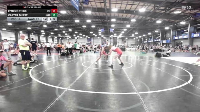 170 lbs Rr Rnd 3 - Lyndon Thies, PSF Wrestling Academy vs Carter Durst ...