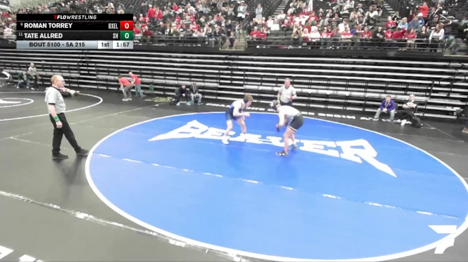 5A 215 lbs Champ. Round 1 - Tate Allred, Salem Hills vs Roman Torrey ...