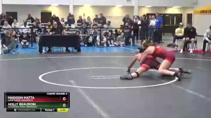 136 lbs Champ. Round 2 - Holly Beaudoin, Colorado Mesa University vs ...