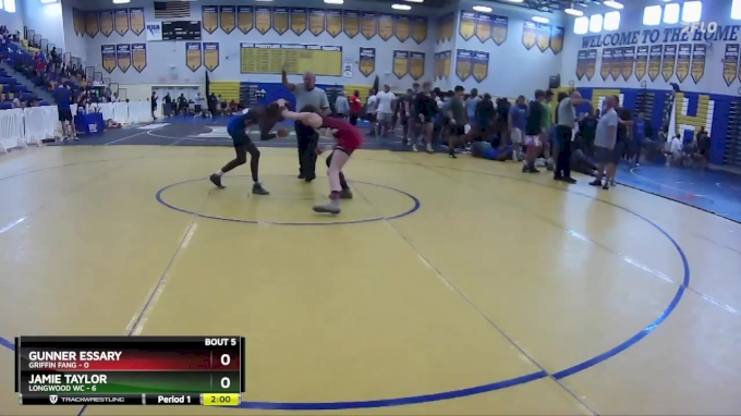 120 lbs Round 2 (8 Team) - Jamie Taylor, Longwood WC vs Gunner Essary ...